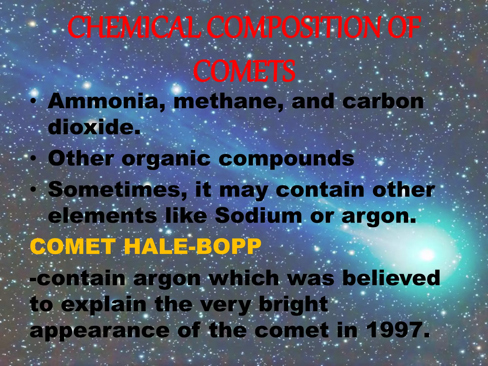 Comets, asteroids, and meteors | PPTX