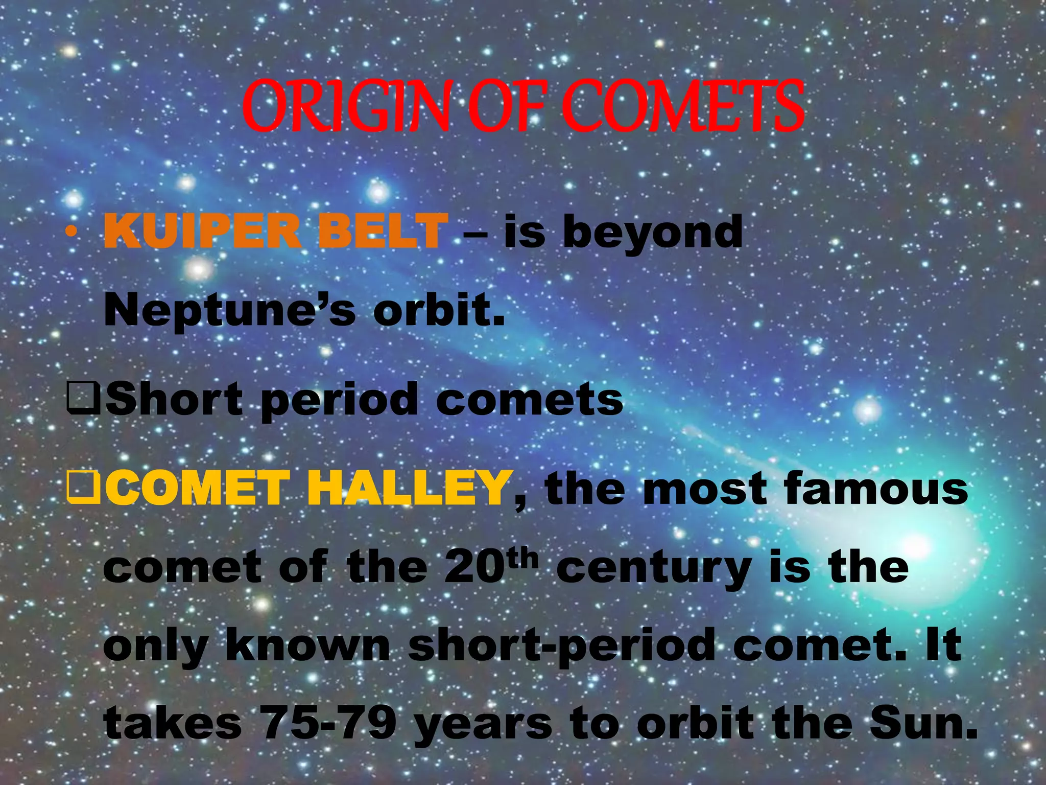 Comets, asteroids, and meteors | PPTX