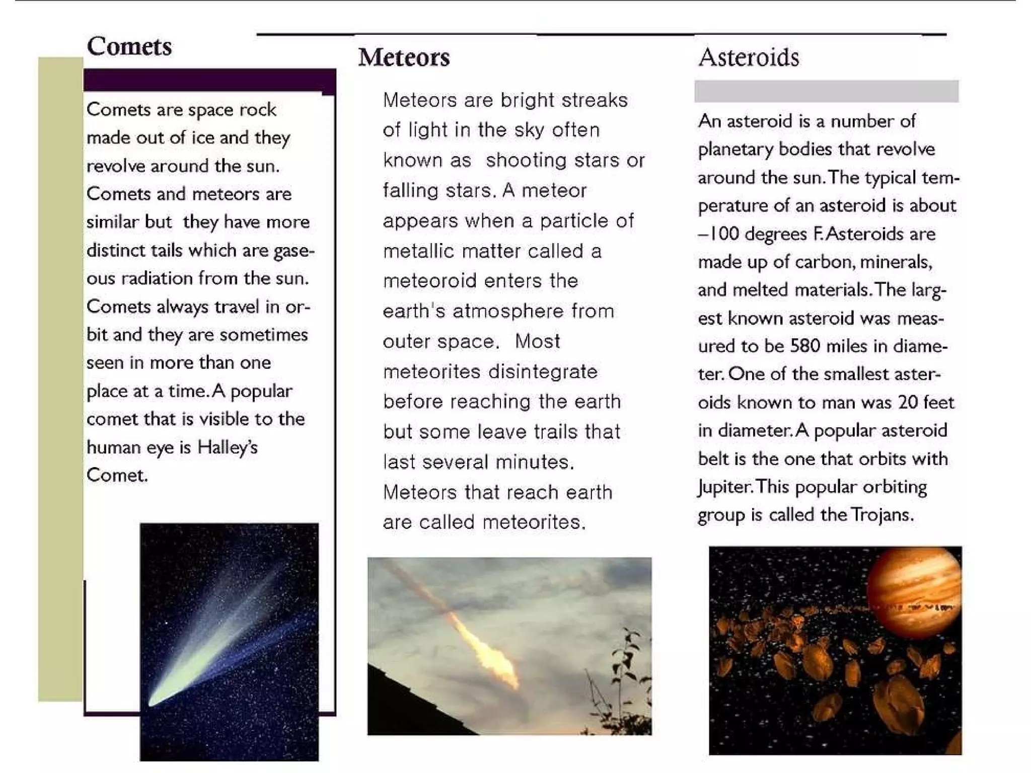 Comets, Meteors & Moons | PPT