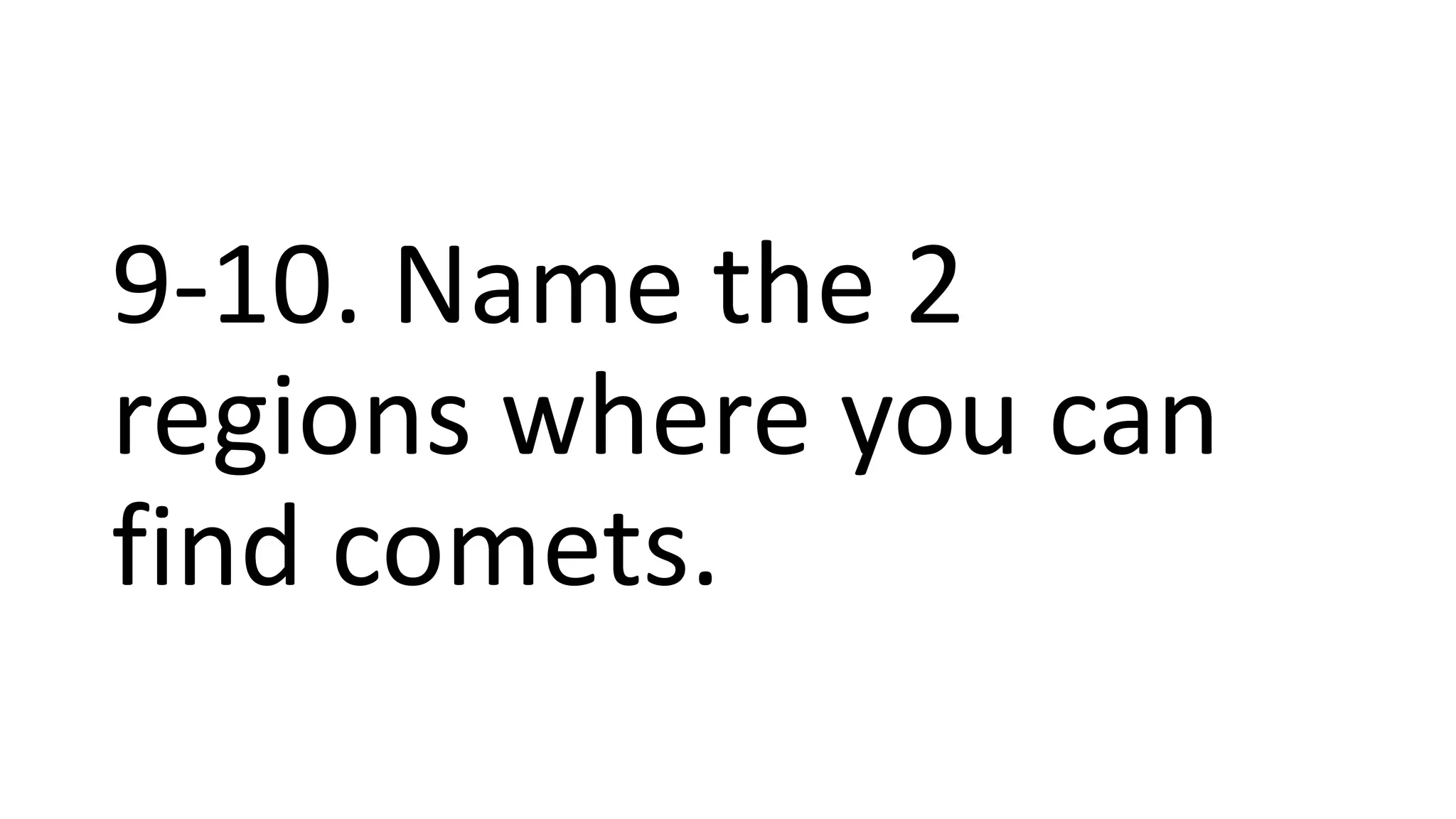 Powerpoint For Comets Asteroids And Meteors Pptx