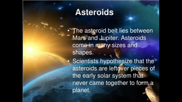 Powerpoint For Comets Asteroids And Meteors Pptx