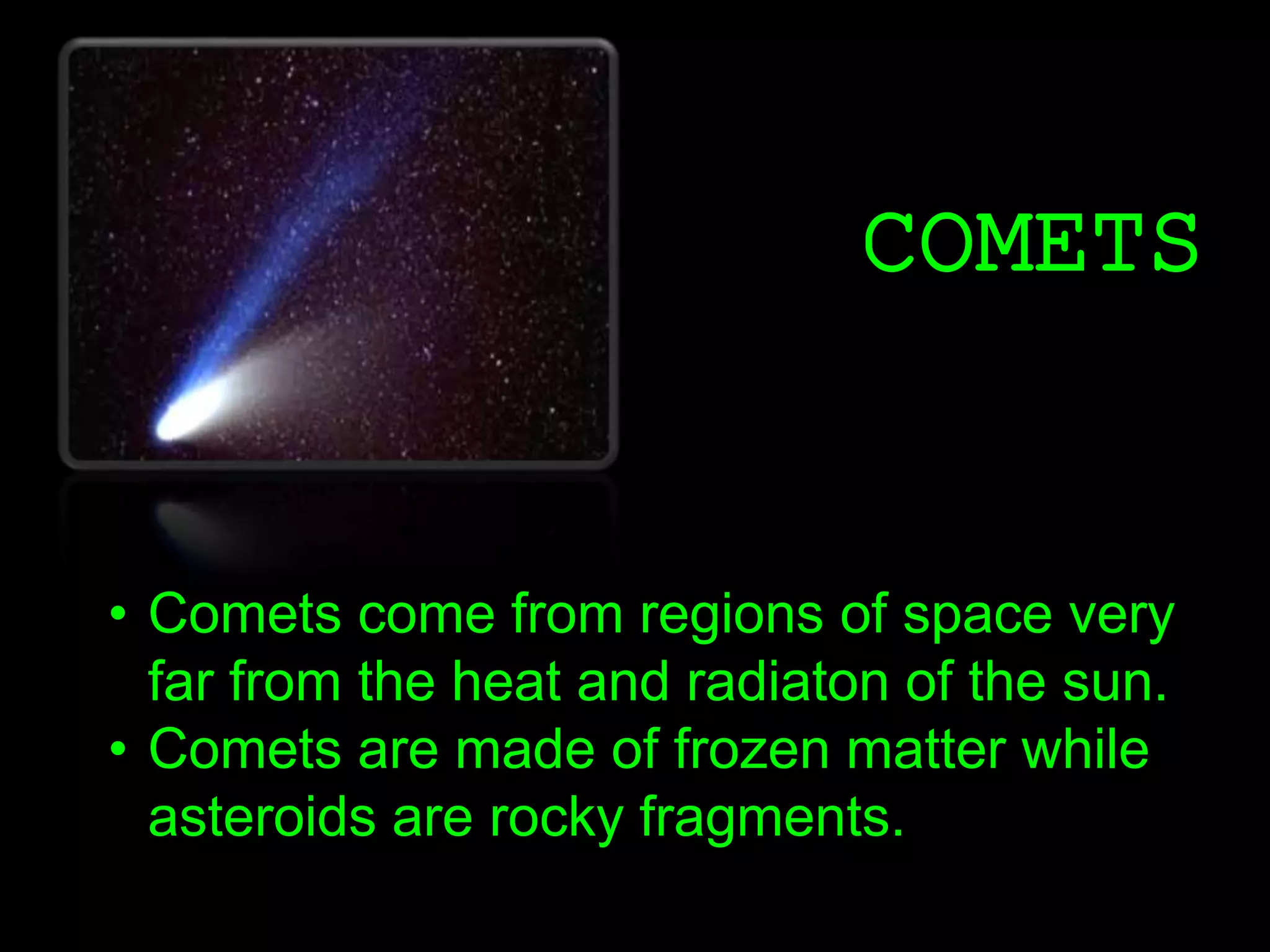 Comets, asteroids & meteors | PPTX