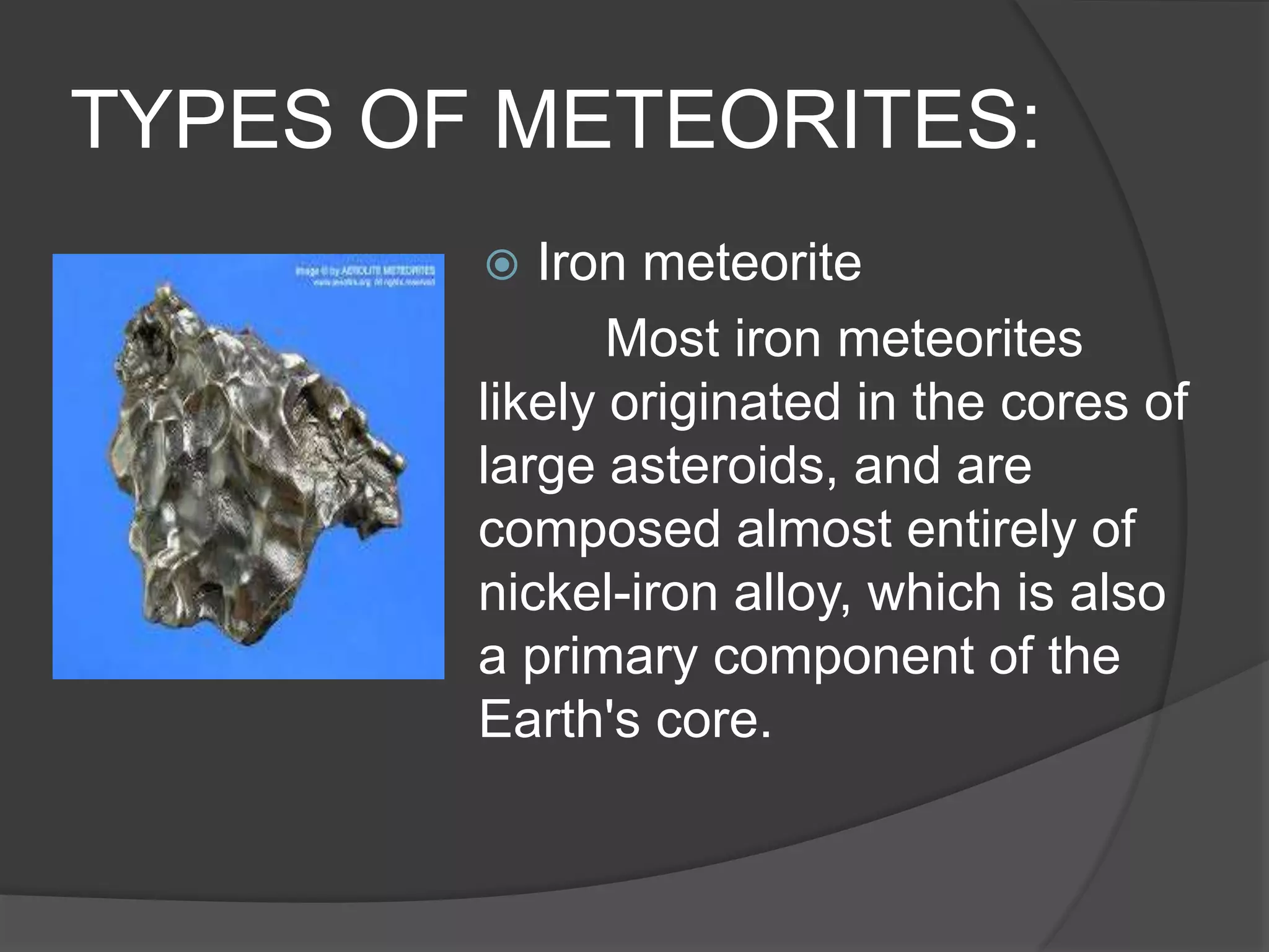 Comets, asteroids & meteors | PPTX