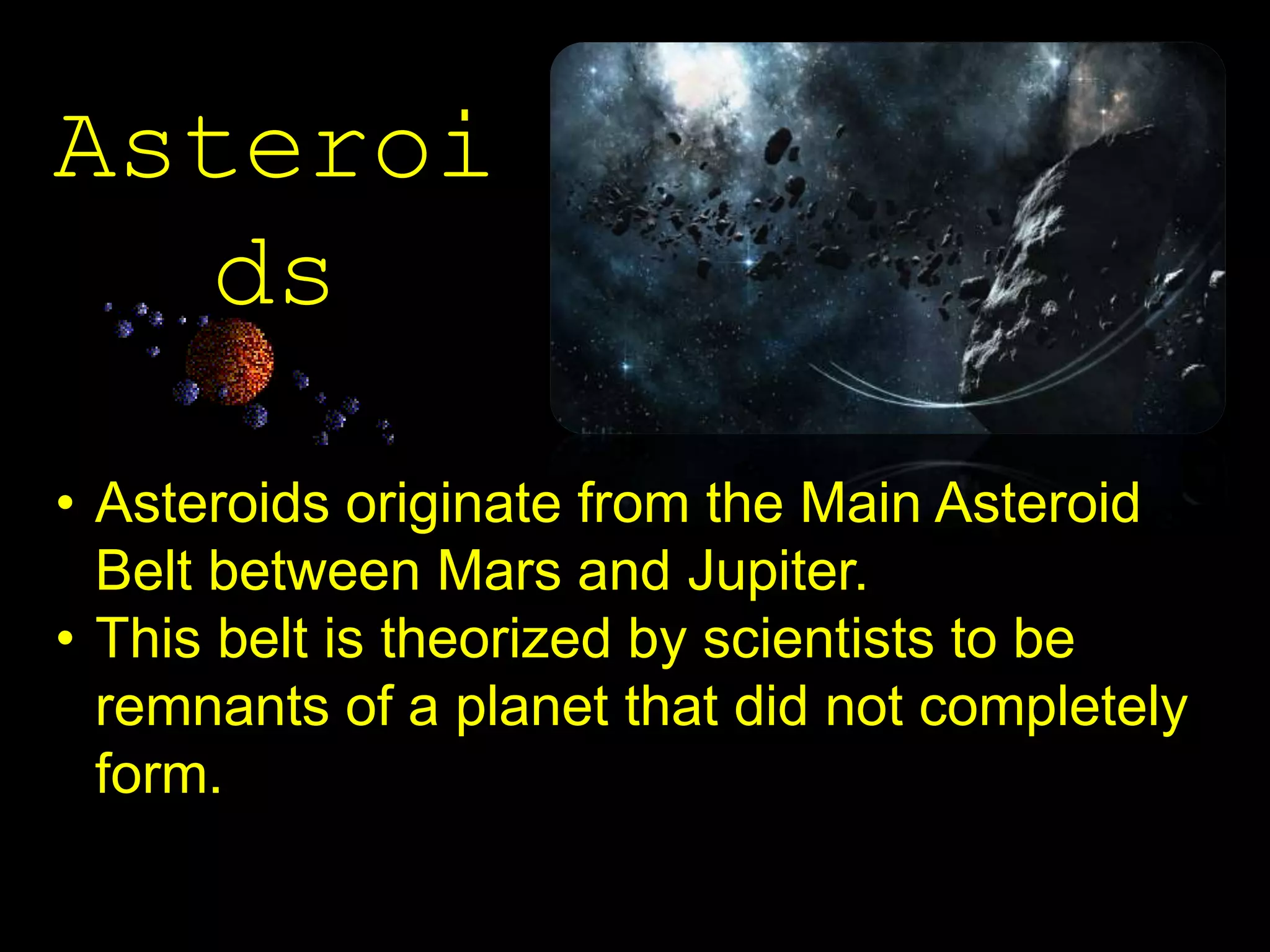 Comets, asteroids & meteors | PPTX