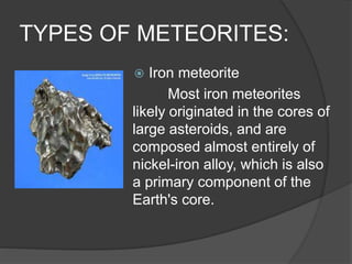 Comets, asteroids & meteors | PPTX