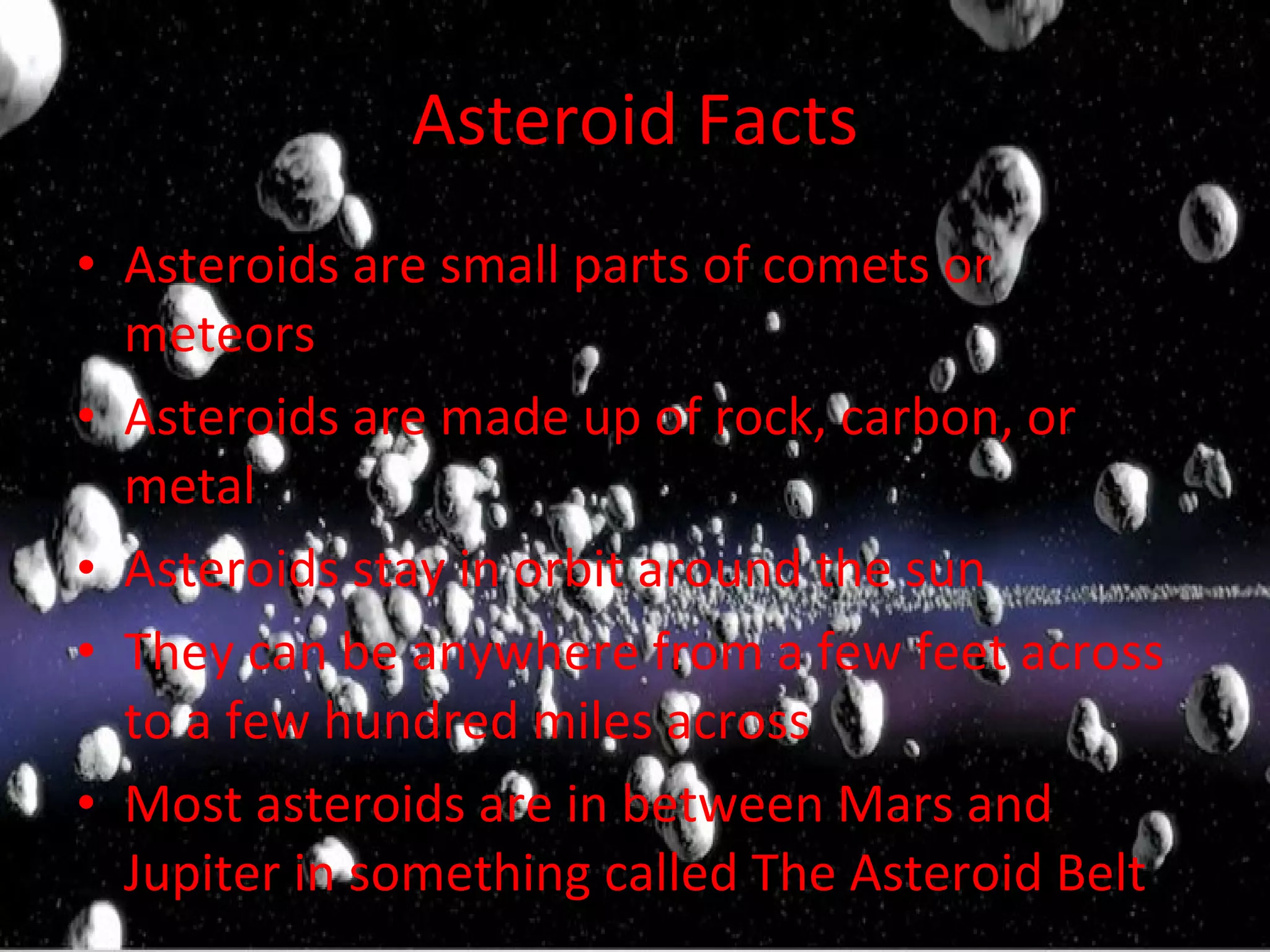 Comets, Asteroids, Meteors, and the Moon | PPT