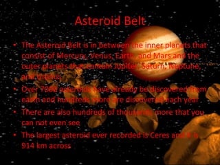 Comets, Asteroids, Meteors, and the Moon | PPT