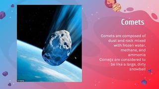 COMETS, METEOR, ASTEROIDS PPT.pptx | Space and Astronomy | Science