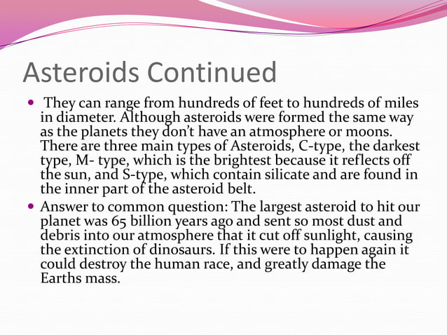 Comets, meteors, and asteroids | PPTX