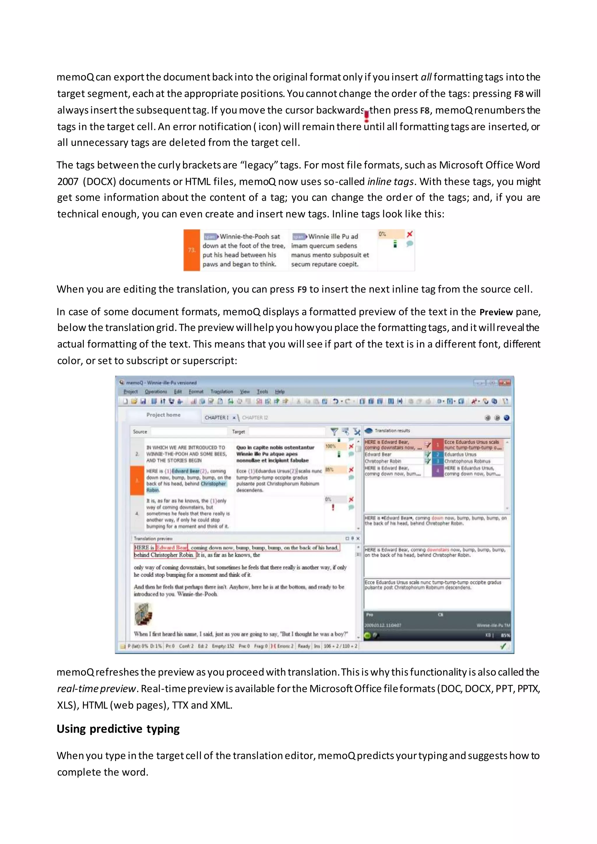 Guida all'utilizzo di MemoQ | DOCX