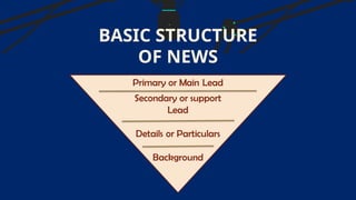 News Writing (Types of Lead, How to Write a Lead) | PPTX