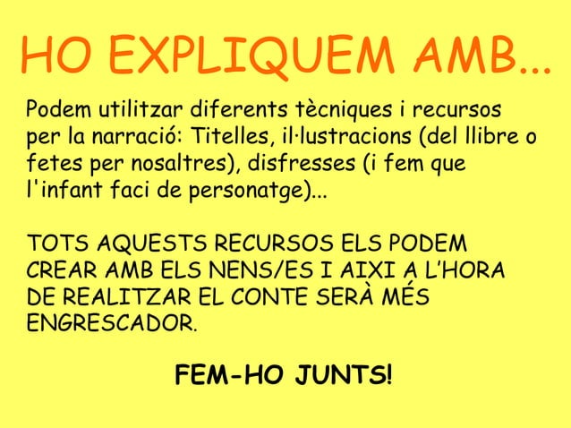 Com Explicar Un Conte | PPT