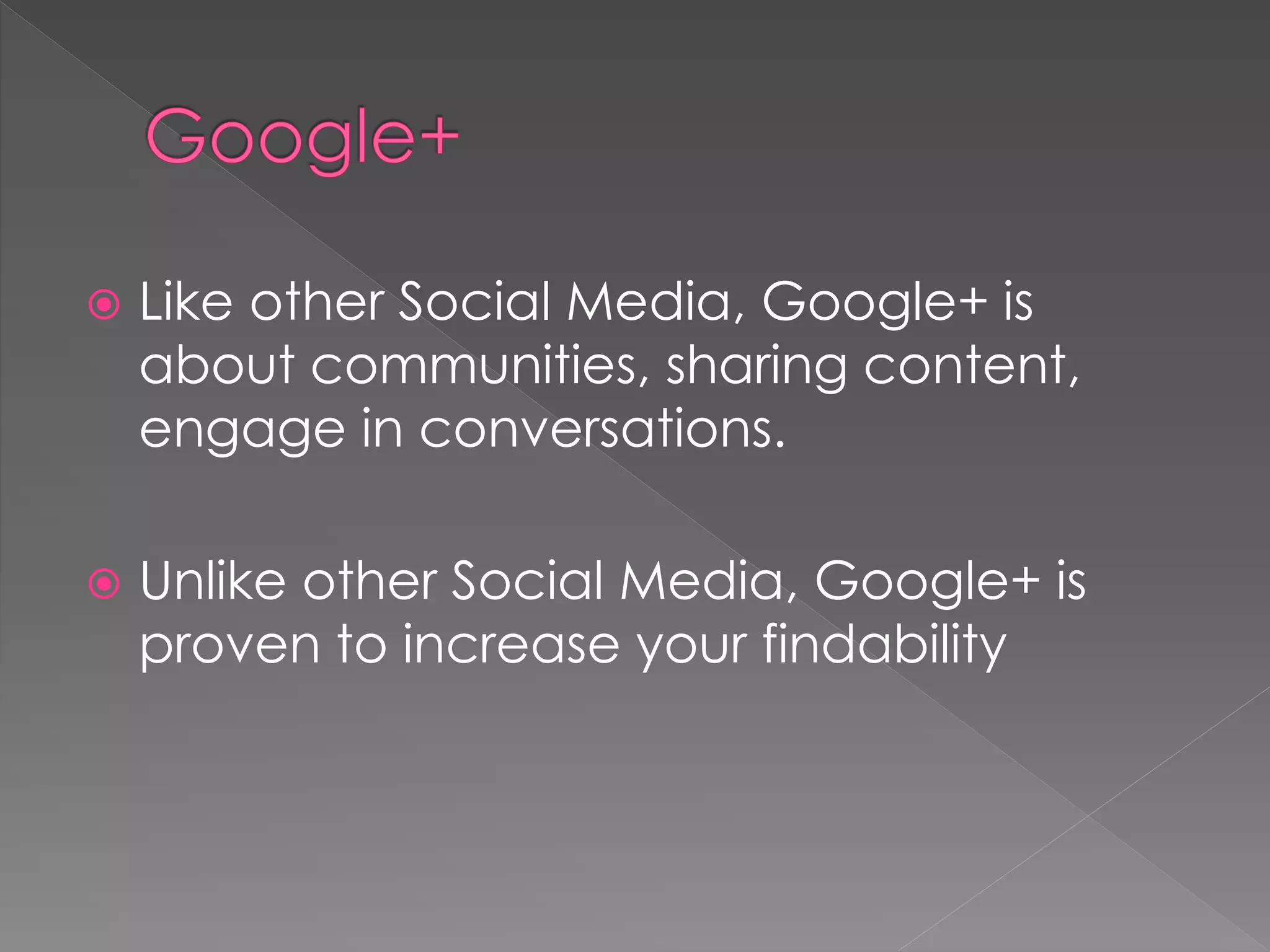 Introduction to Google+ | PPTX