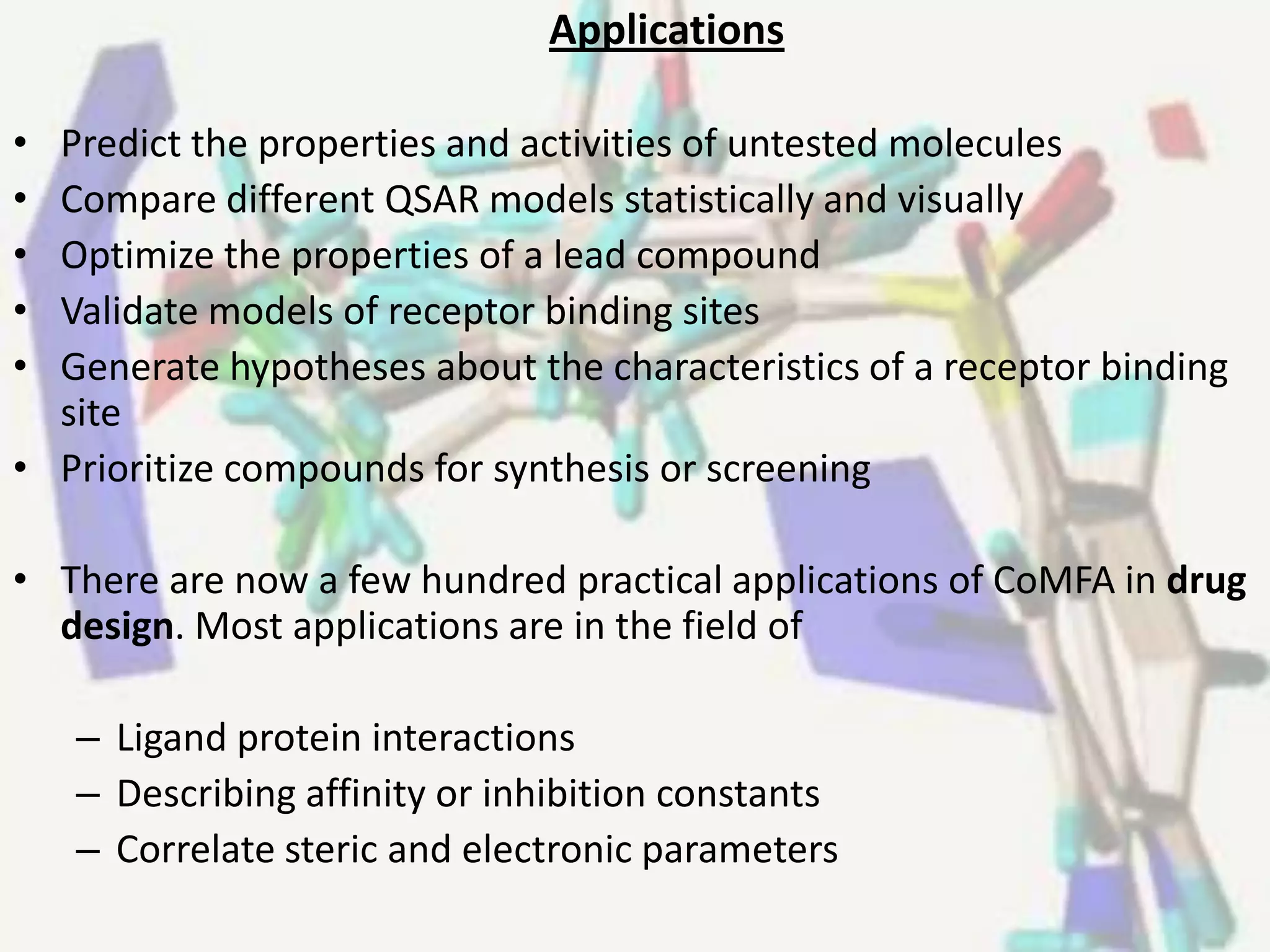 Comfa Comfa Comparative Molecular Field Analysis Pptx