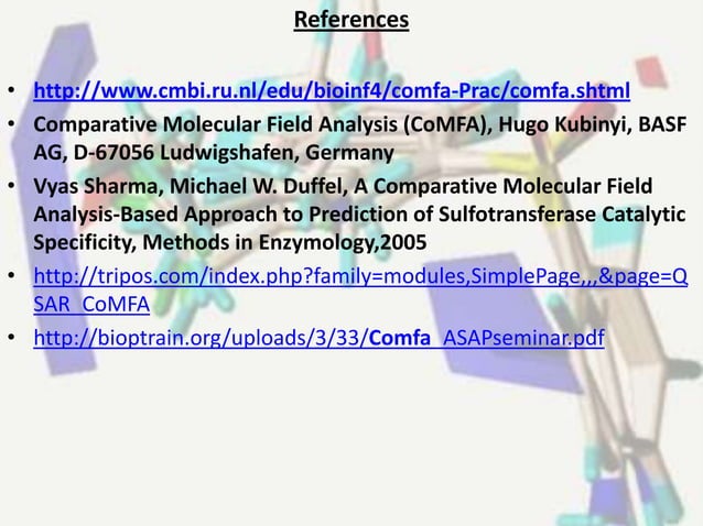 Comfa Comfa Comparative Molecular Field Analysis