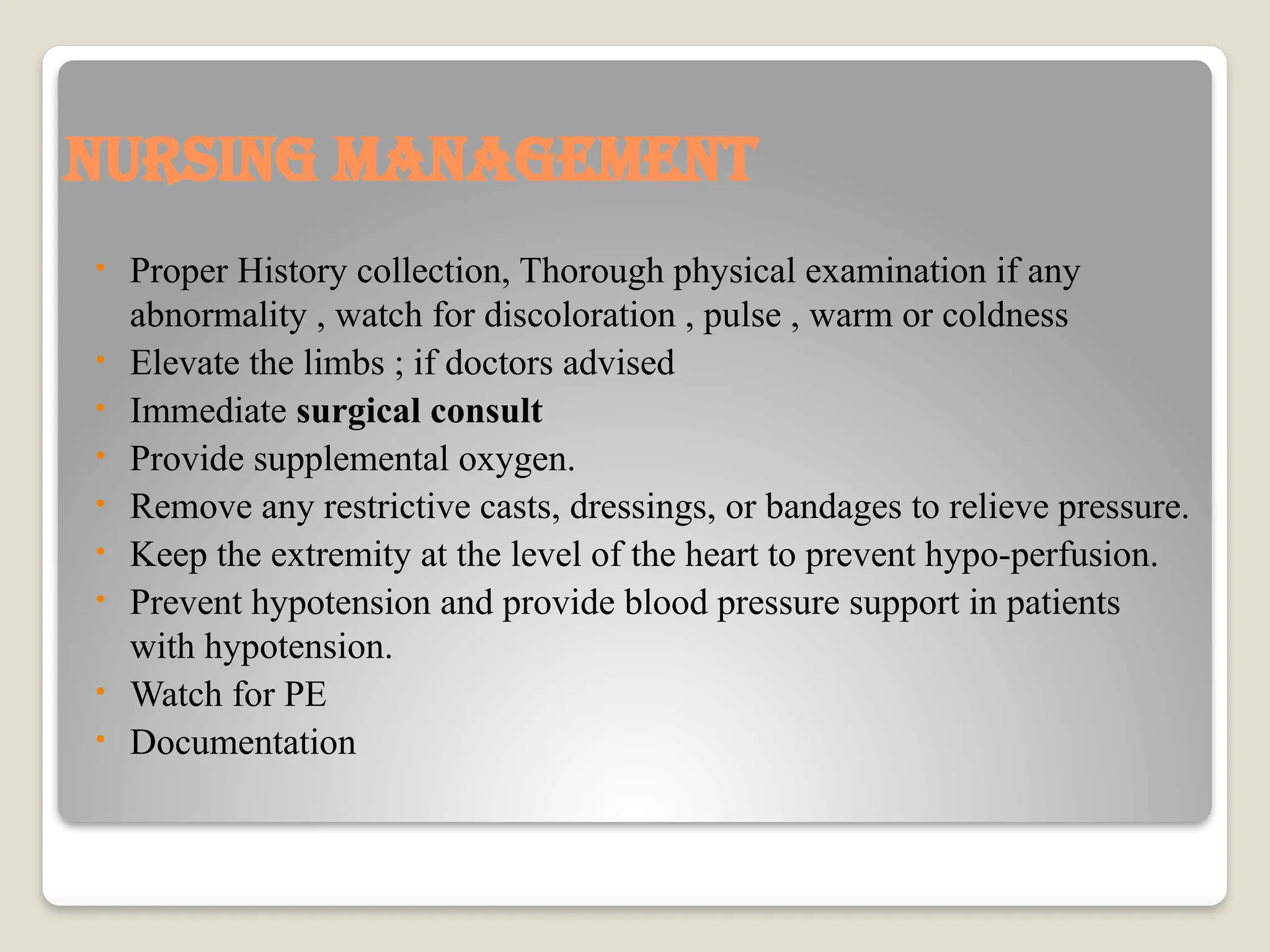 Compartment syndrome, meaning , types, causes , nursing management , murugesh.pptx