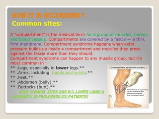 Compartment syndrome, meaning , types, causes , nursing management ...