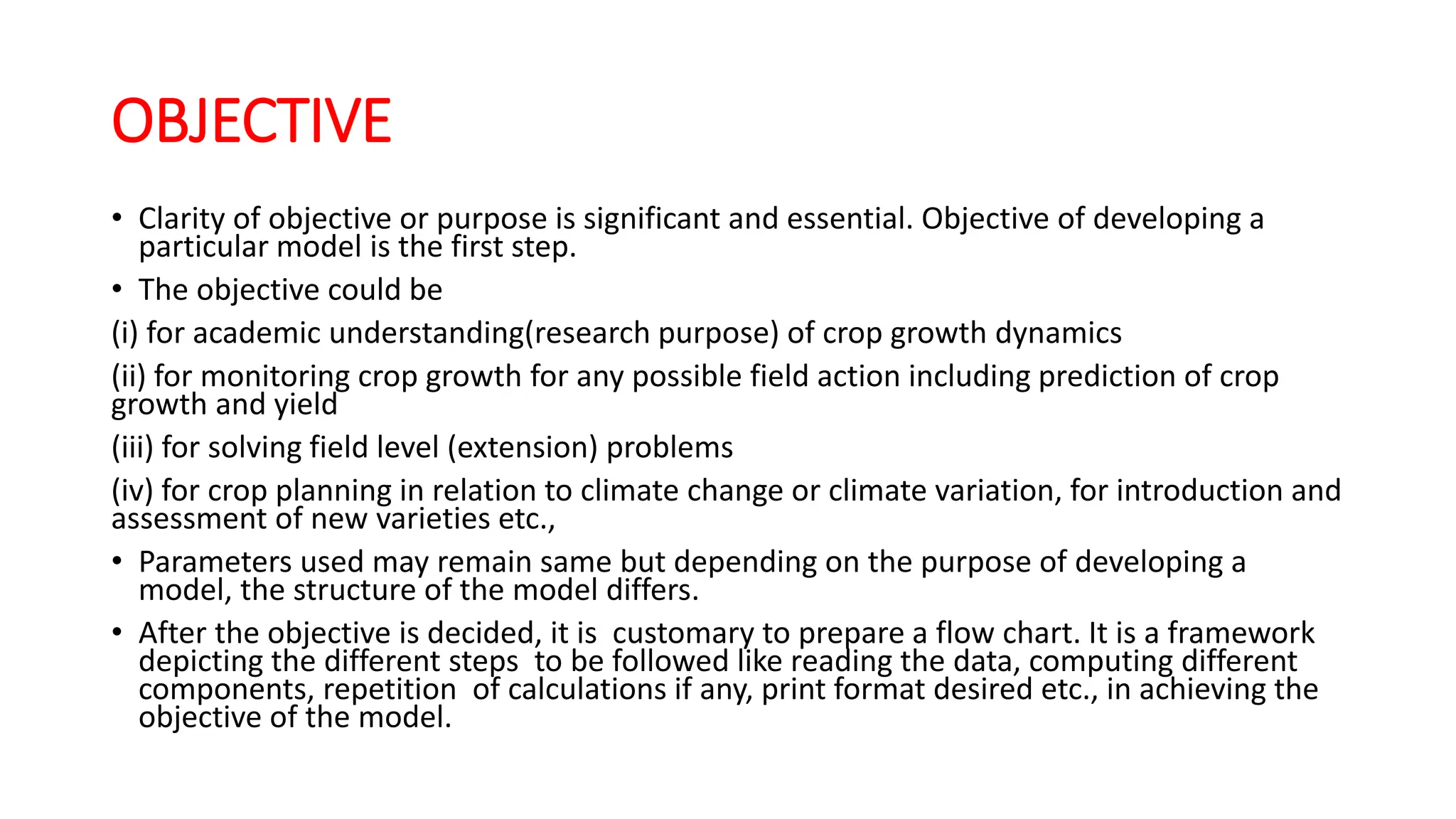 Introduction to computer based agricultural models | PPTX