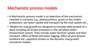 Introduction to computer based agricultural models | PPTX