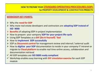 How to Prepare your SOP for Real Estate Developer & Contractor | PDF