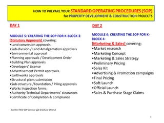 How to Prepare your SOP for Real Estate Developer & Contractor | PDF