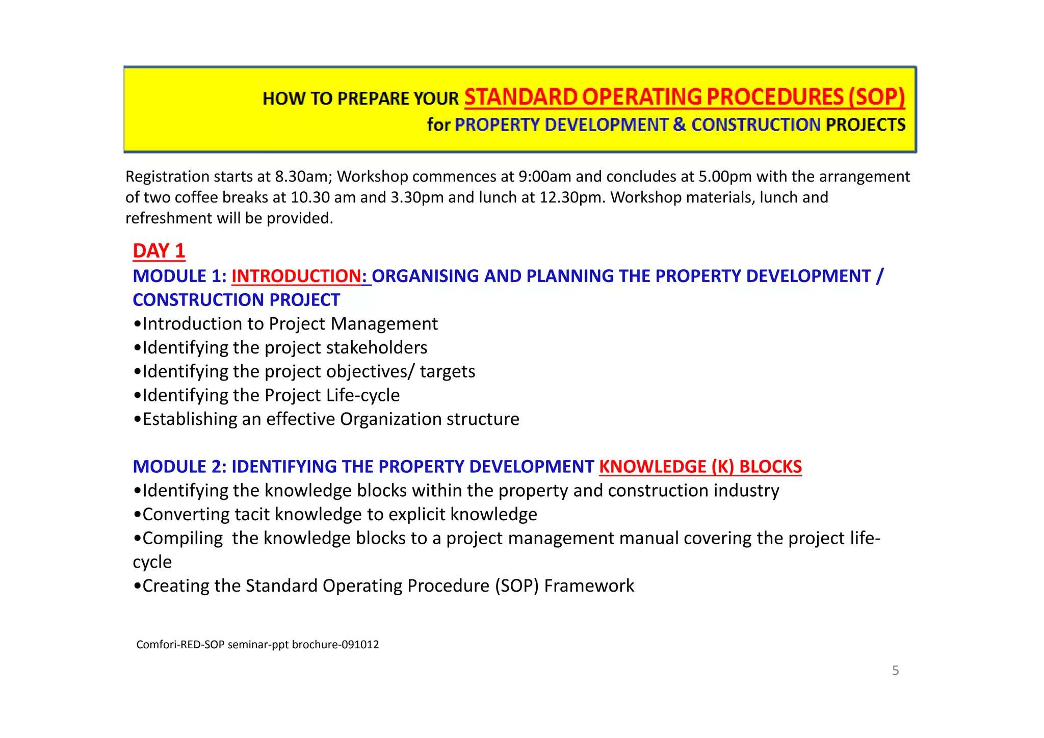 How to prepare your Standard Operating Procedures (SOP) for Property ...