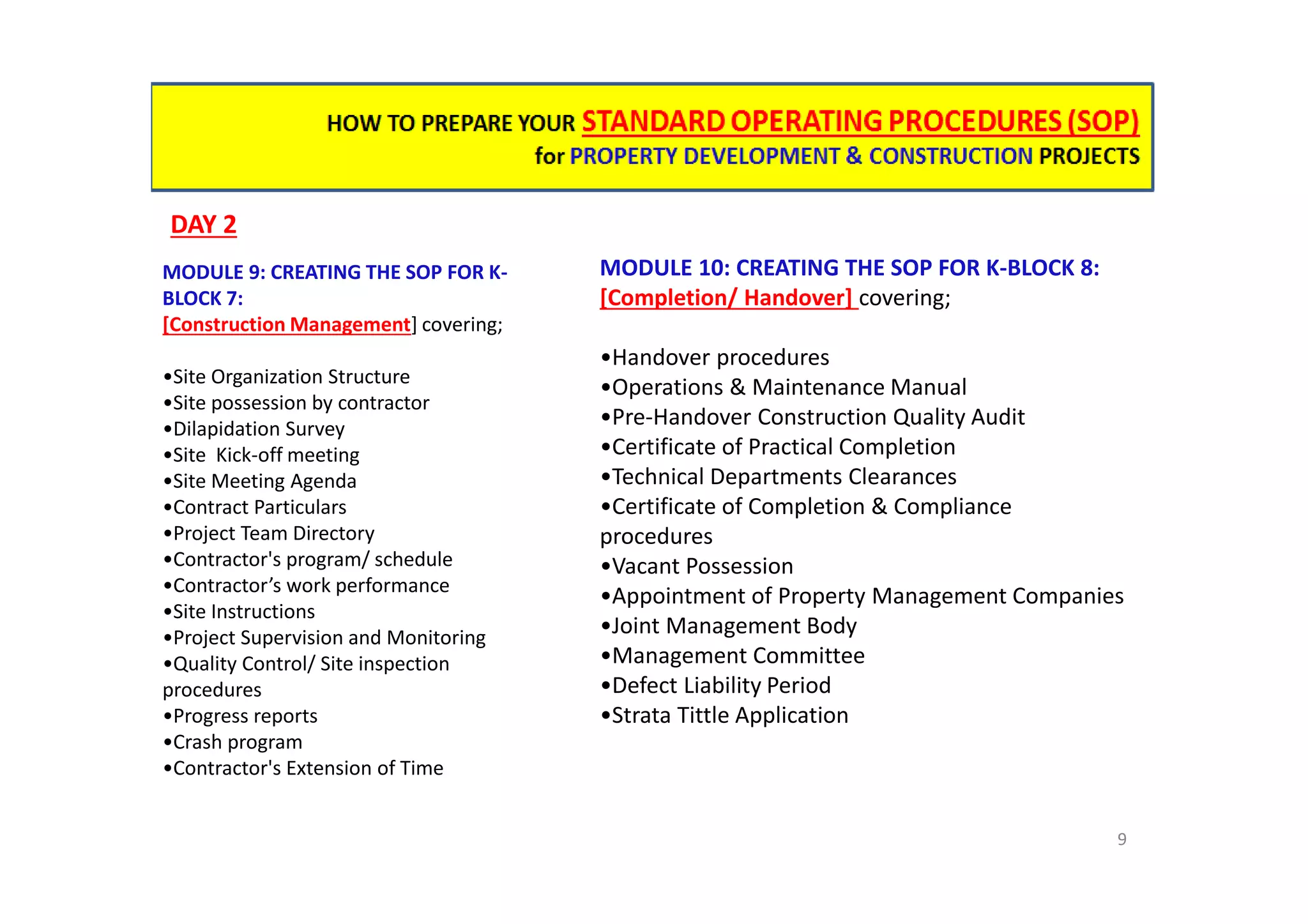 How to prepare your Standard Operating Procedures (SOP) for Property ...