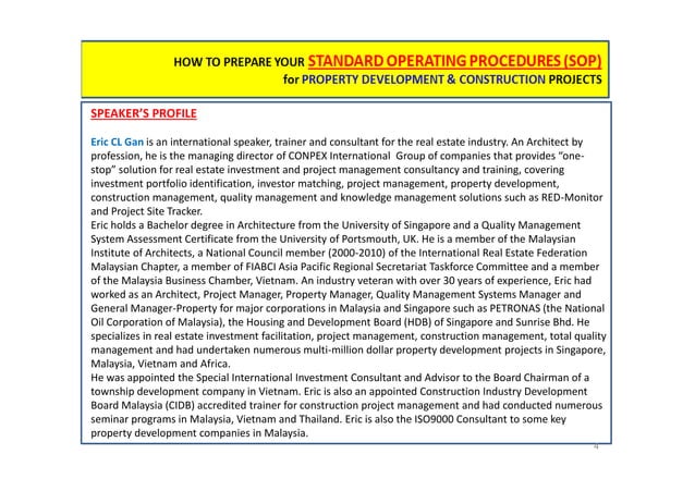 How to prepare your Standard Operating Procedures (SOP) for Property ...