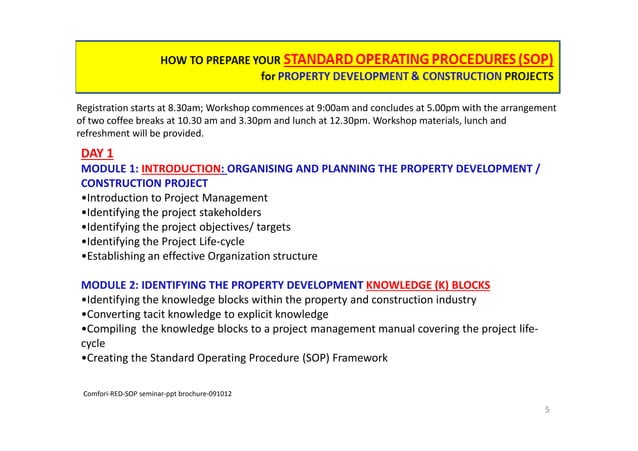 How to prepare your Standard Operating Procedures (SOP) for Property ...