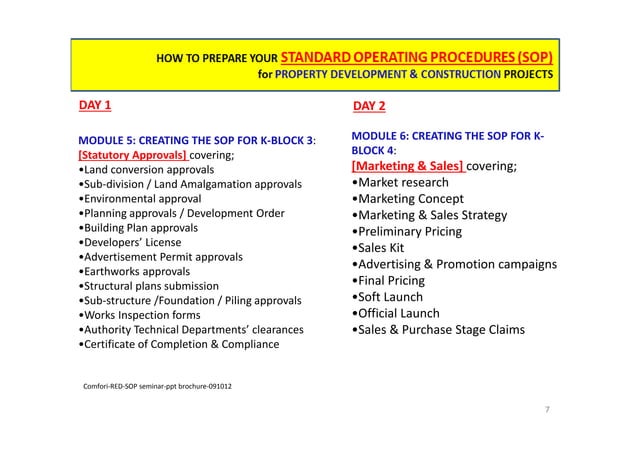 How to prepare your Standard Operating Procedures (SOP) for Property ...