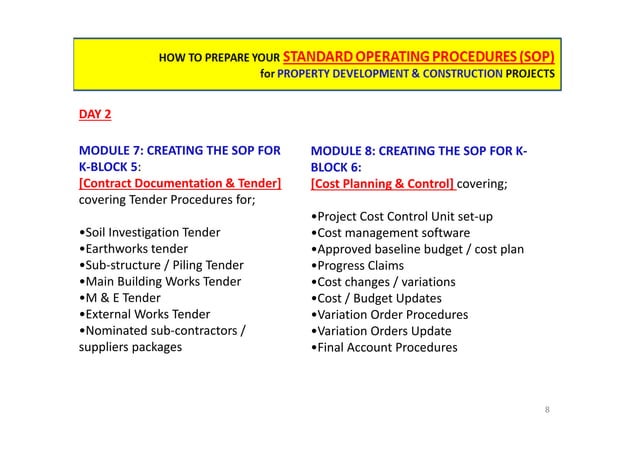 How to prepare your Standard Operating Procedures (SOP) for Property ...