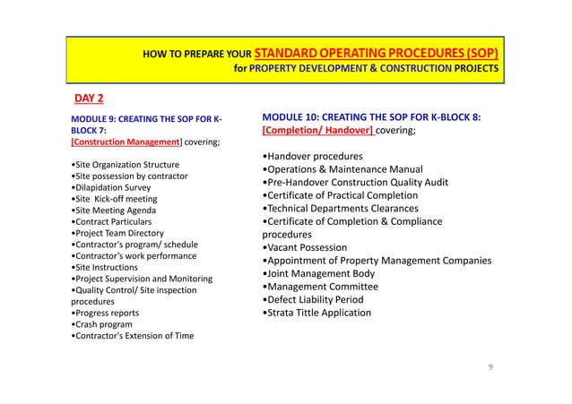 How to prepare your Standard Operating Procedures (SOP) for Property ...