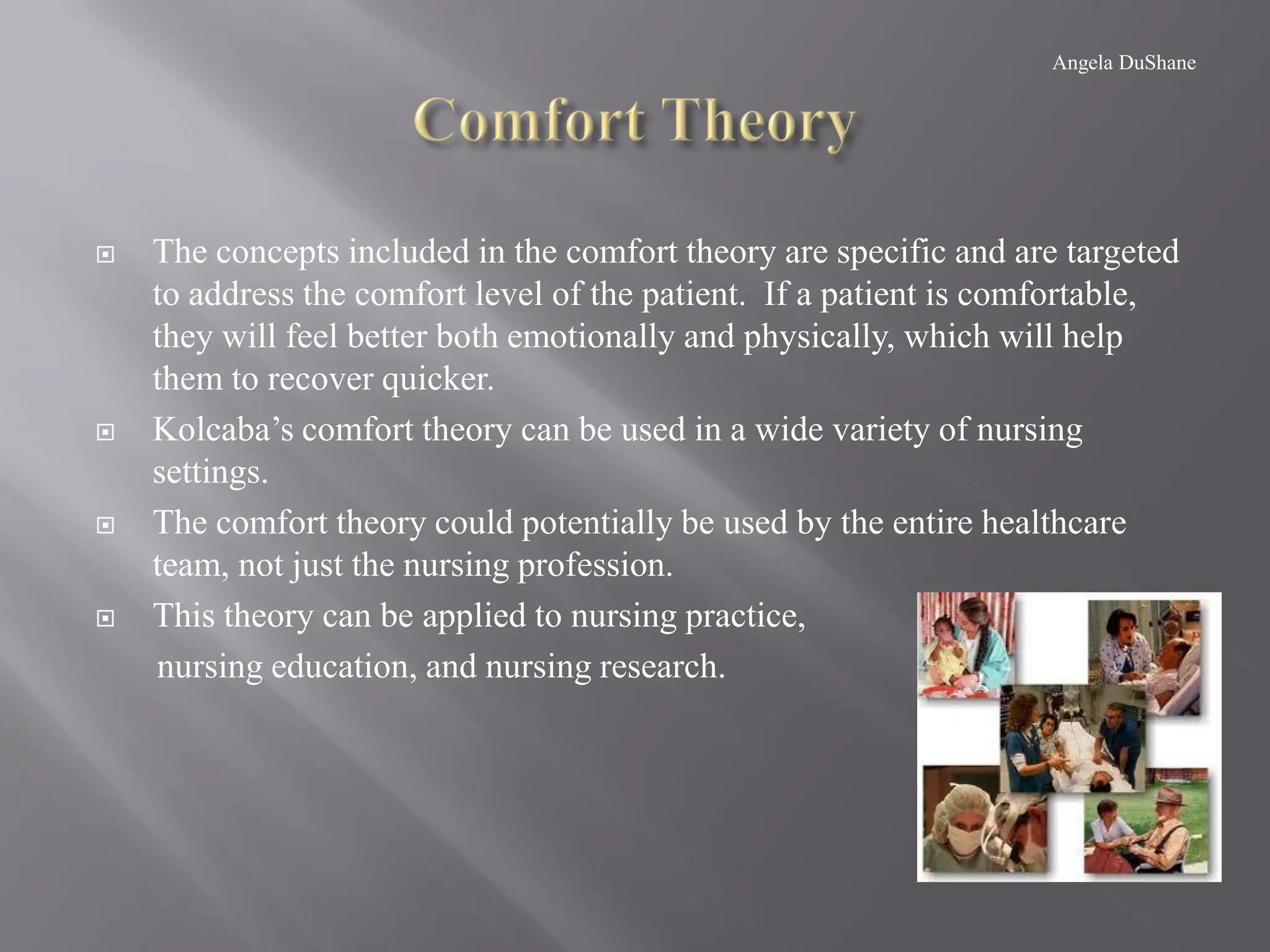 Comfort Theory Application of Katherine Kolcaba | PDF