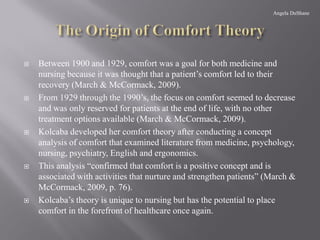Comfort Theory Application of Katherine Kolcaba | PDF