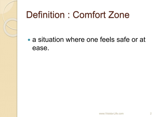 Comfort zone | PPTX