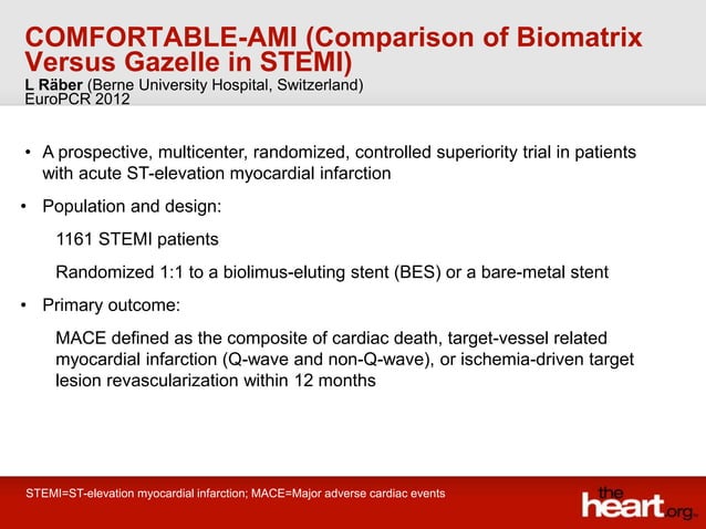 COMFORTABLE-AMI trial - Summary & Results | PDF | Heart and ...