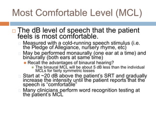 Comfort and loudness measures | PPTX