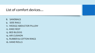 Comfort & comfort devices | PPTX