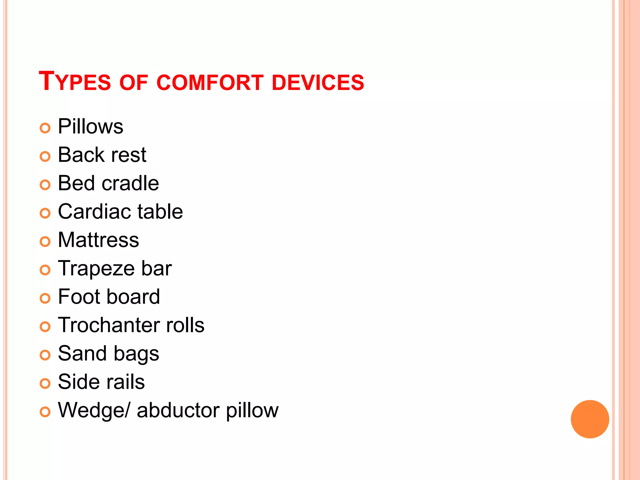 Comfort devices | PPTX