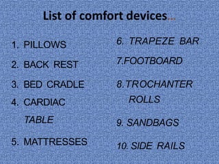 Comfort devices | PPTX