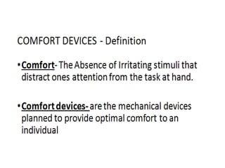 Comfort devices | PPTX