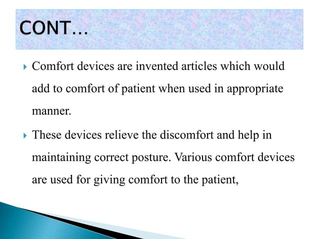 Comfort devices | PPTX