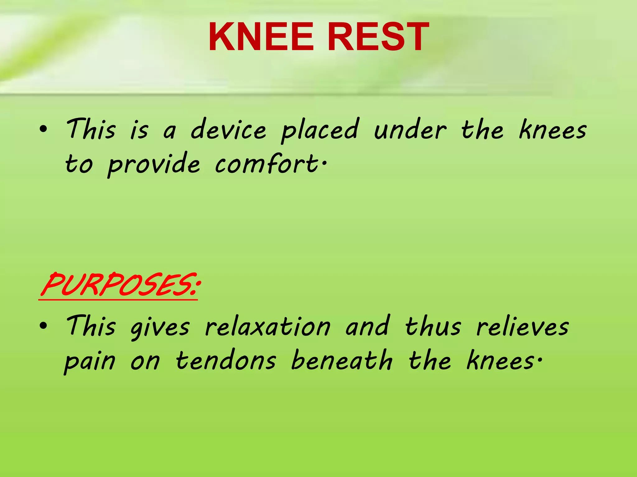 Comfort devices | PPTX