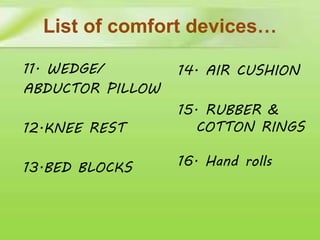 Comfort devices | PPTX