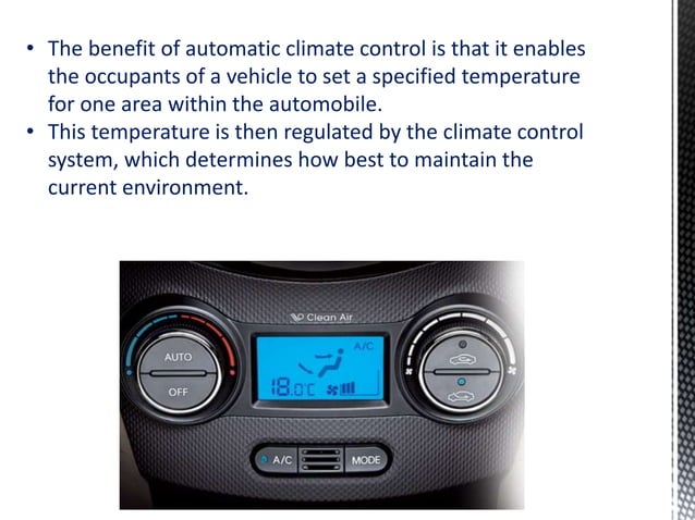 Automotive Comfort Systems: A brief overview | PPTX