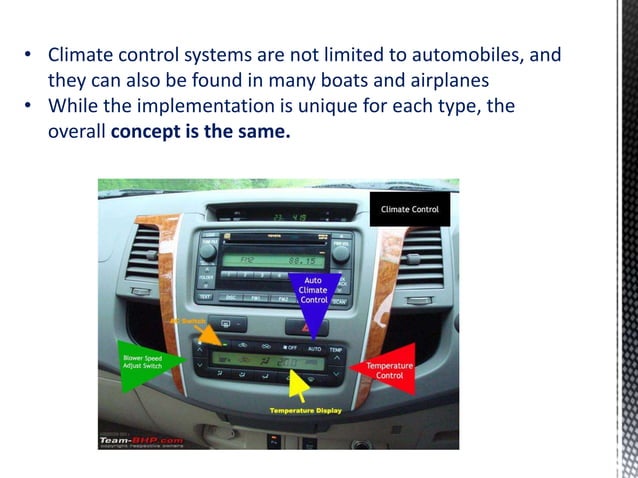 Automotive Comfort Systems: A brief overview | PPTX