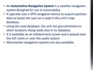 Automotive Comfort Systems: A brief overview | PPTX
