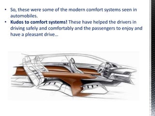 Automotive Comfort Systems: A brief overview | PPTX