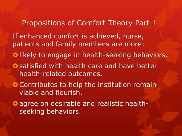 Comfort theory | PPTX