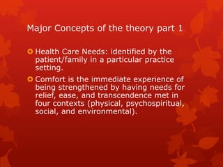 Comfort theory | PPTX